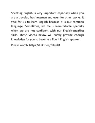 How to develop english speaking skills | DOCX