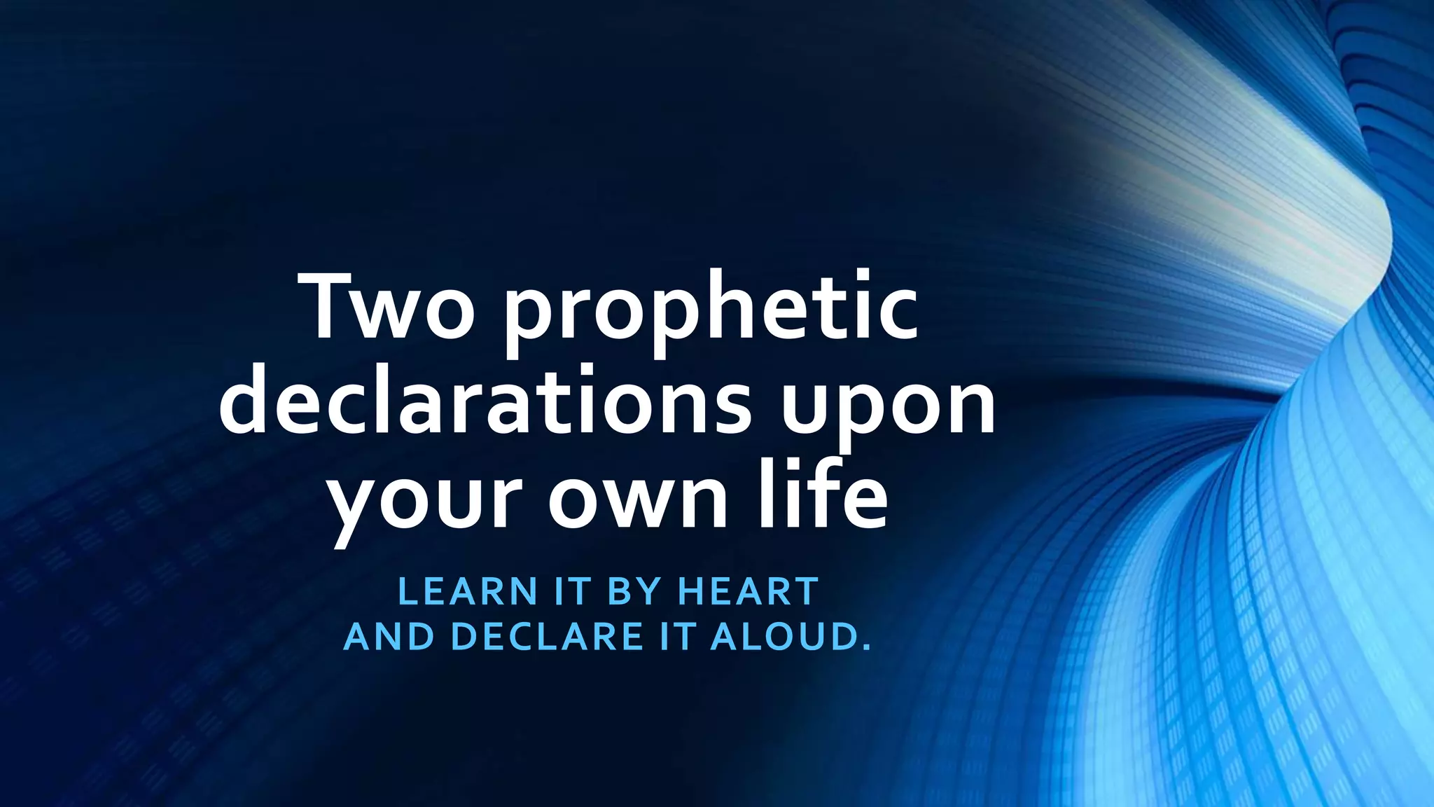How to develop the Prophetic | PPT