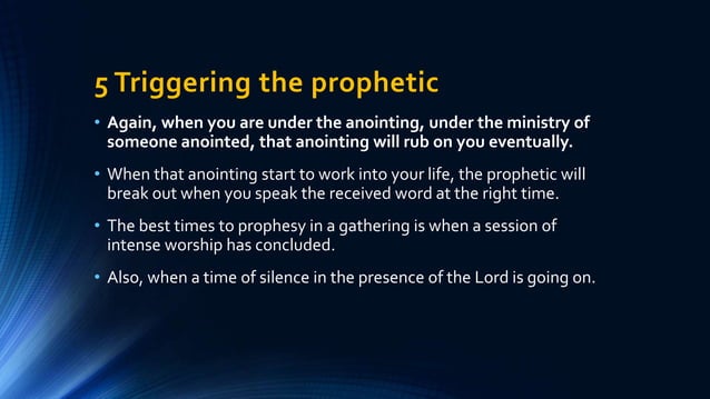 How to develop the Prophetic | PPT