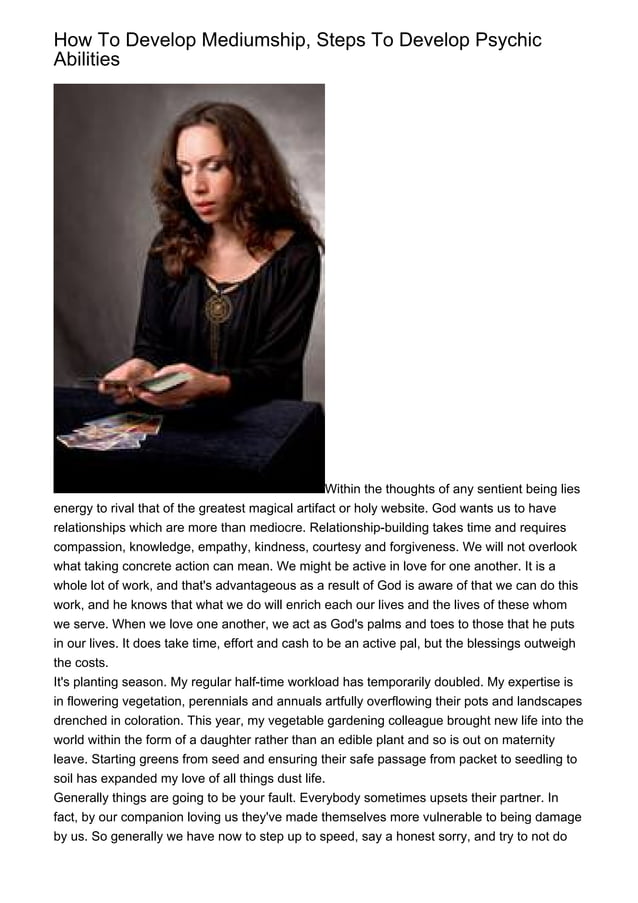 How To Develop Mediumship, Steps To Develop Psychic Abilities | PDF