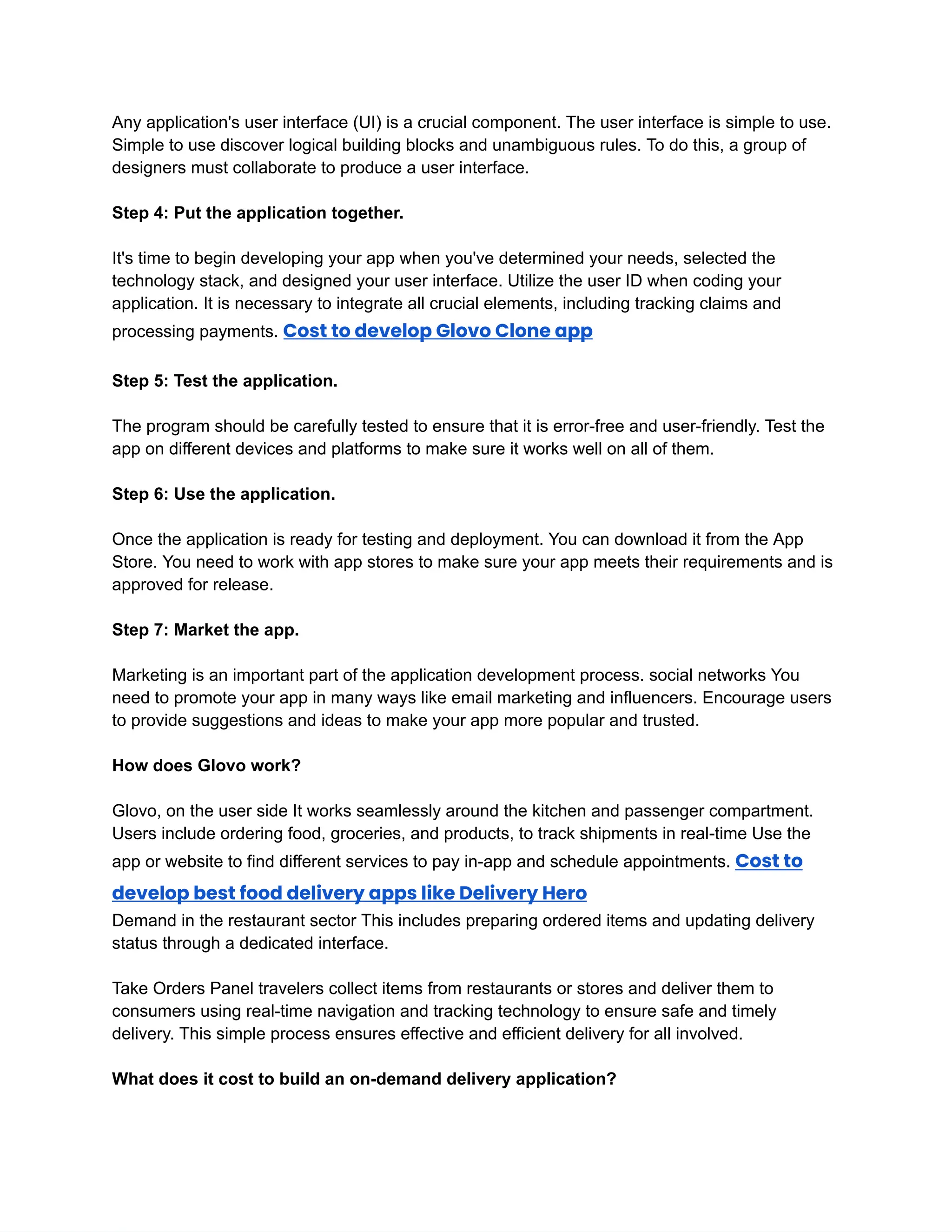 How to develop on demand food delivery app like Glovo.pdf