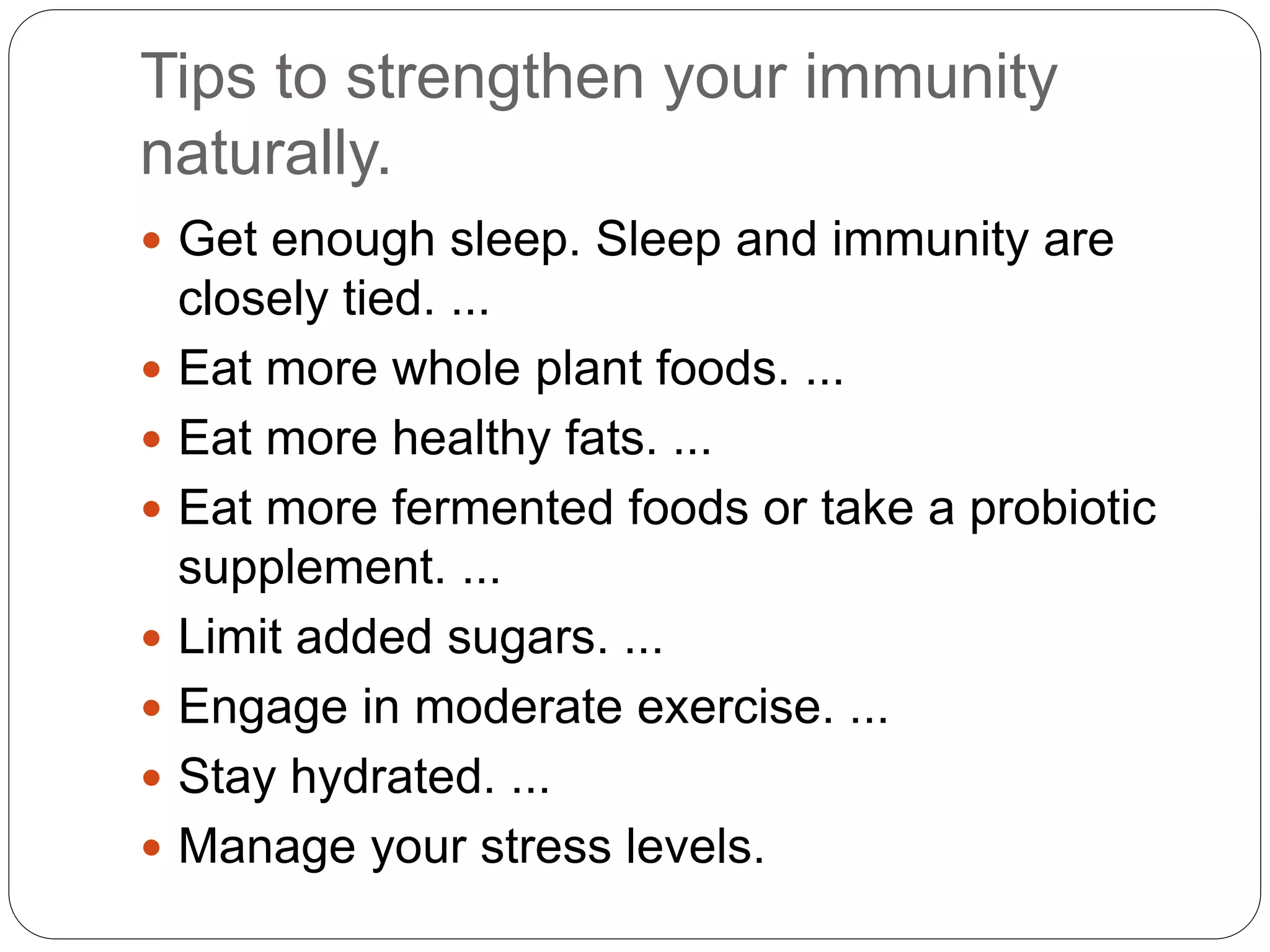 How to develop our immunity - covid 19 | PPT