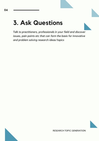How to Develop Good Research Project or Thesis Topics | PDF