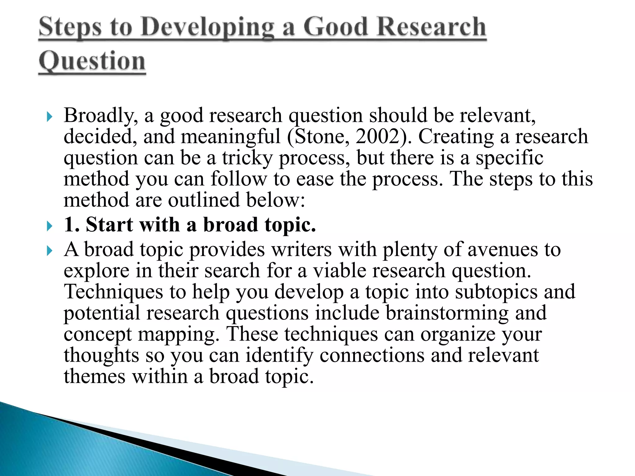 How to develop research question | PPTX