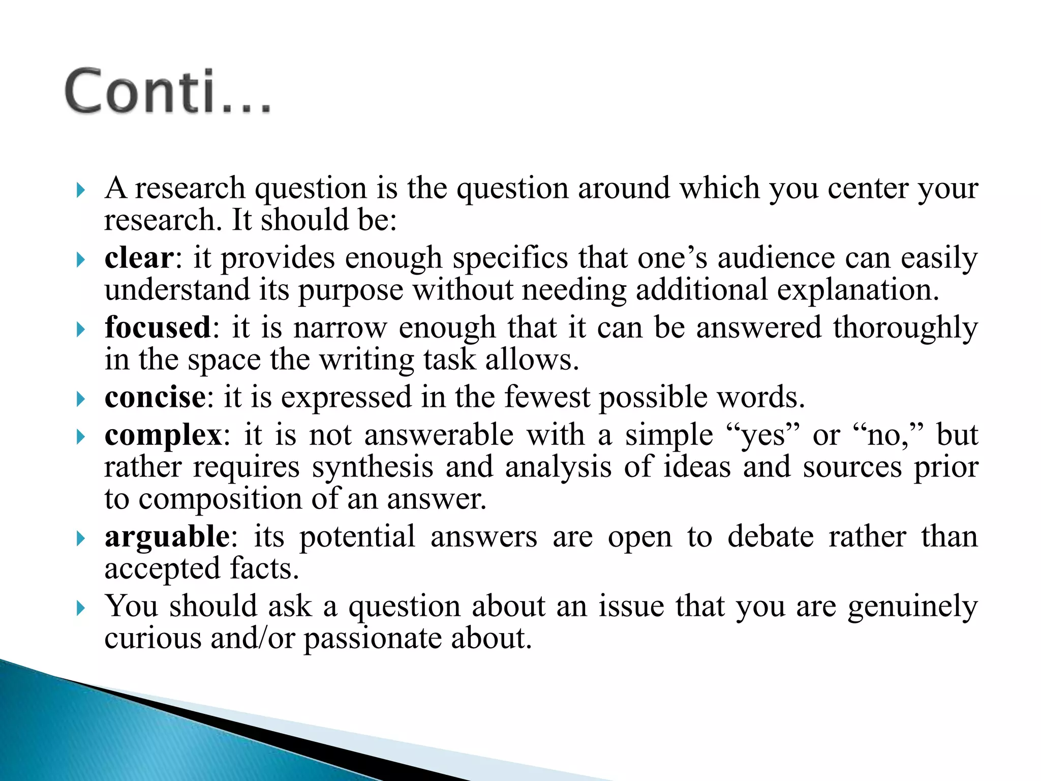 How to develop research question | PPTX