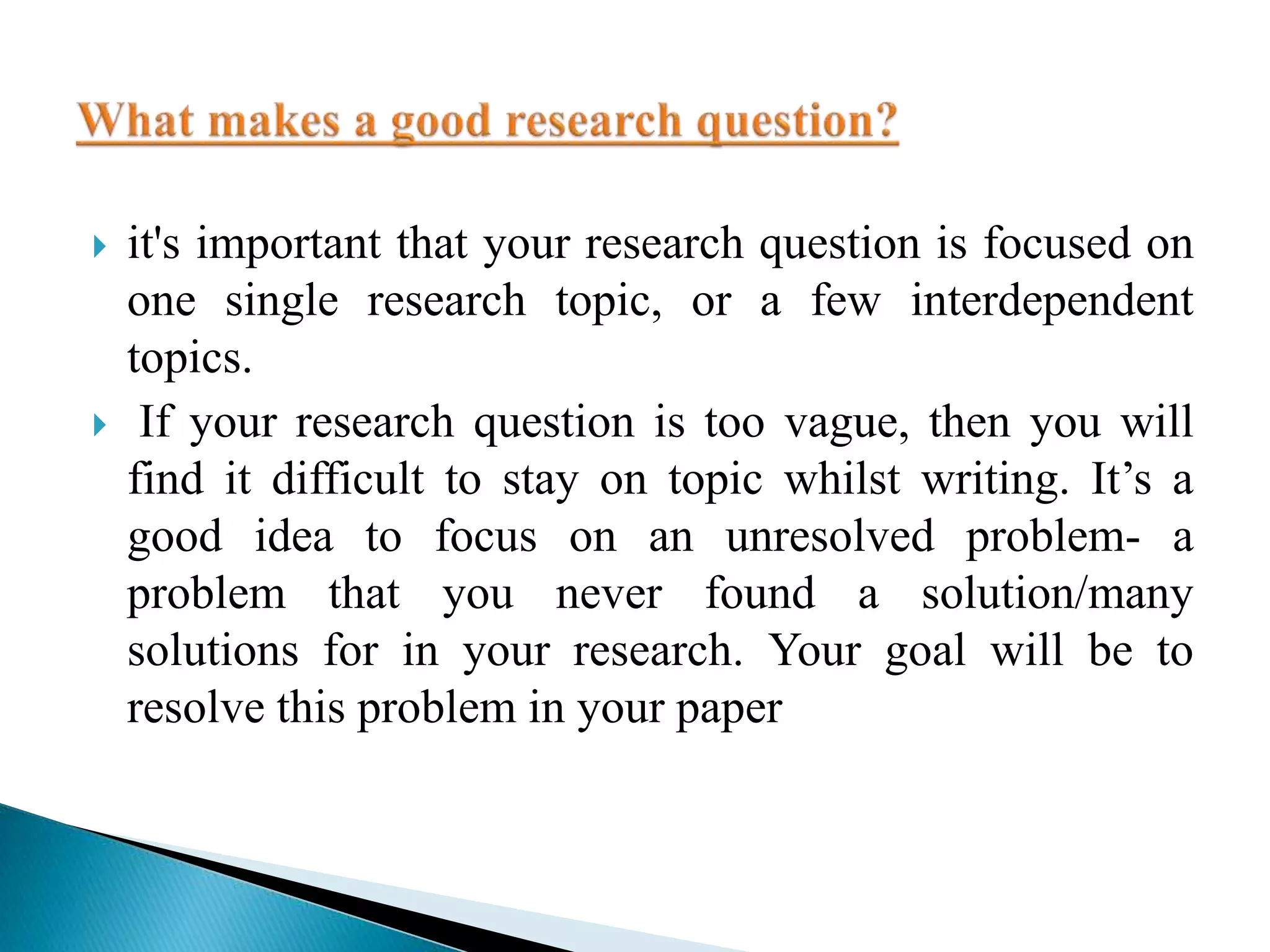 How to develop research question | PPTX