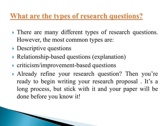 How to develop research question | PPTX | Educational Assessment ...