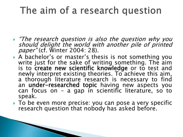 How to develop research question | PPTX | Educational Assessment ...