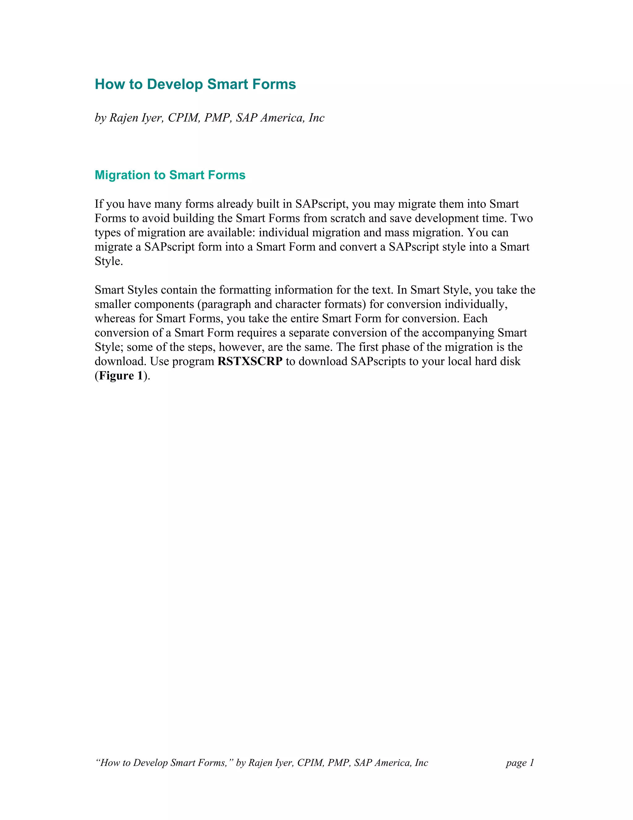 How to develop_smart_forms_01 | PDF