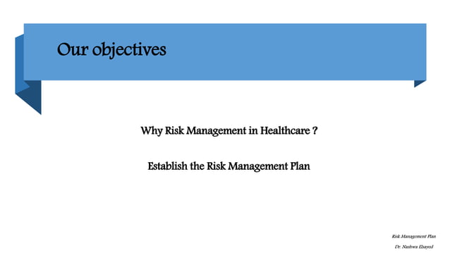 Healthcare Risk Management Plan | PDF