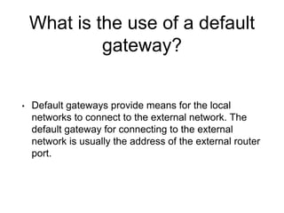 How To Default Gateway | PPTX