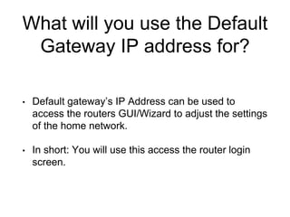 How To Default Gateway | PPTX