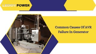 How To Diagnose Generator AVR Problems A Comprehensive Guide | PPTX | Science