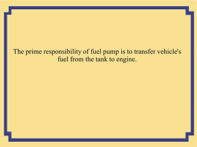 How To Diagnose The Fuel Pump | PPT