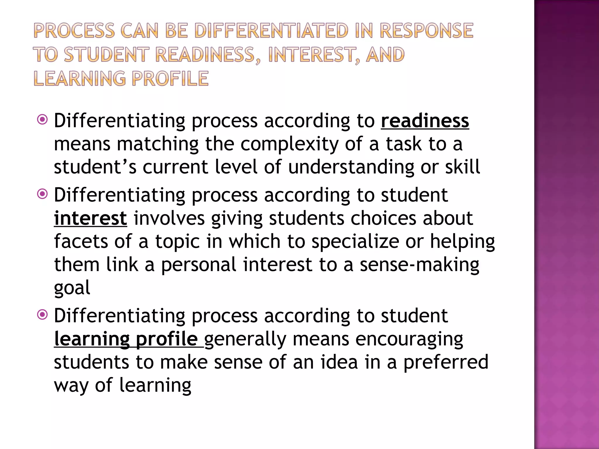 How to differentiate instruction in a mixed ability classroom | PPT