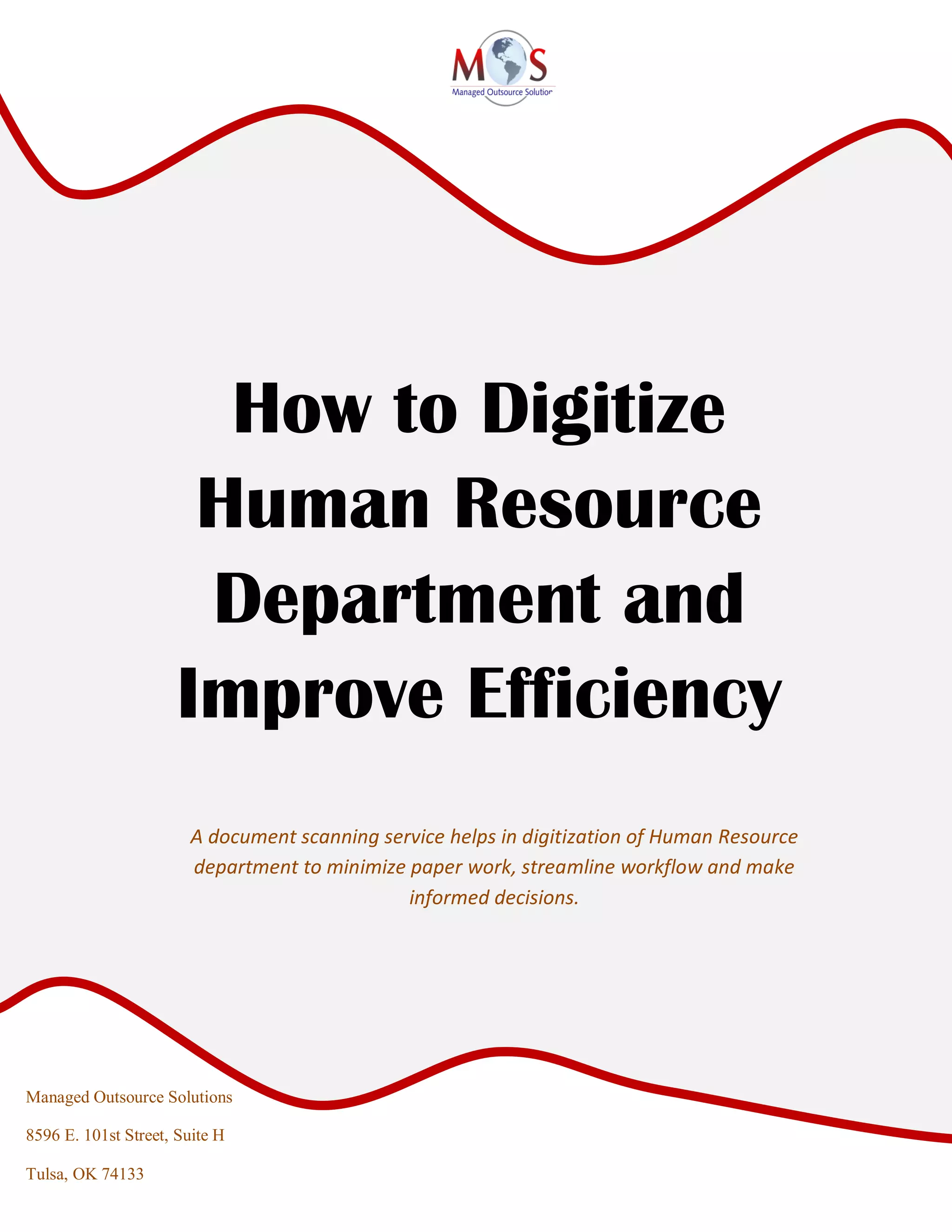 How to digitize human resource department and improve efficiency | PDF