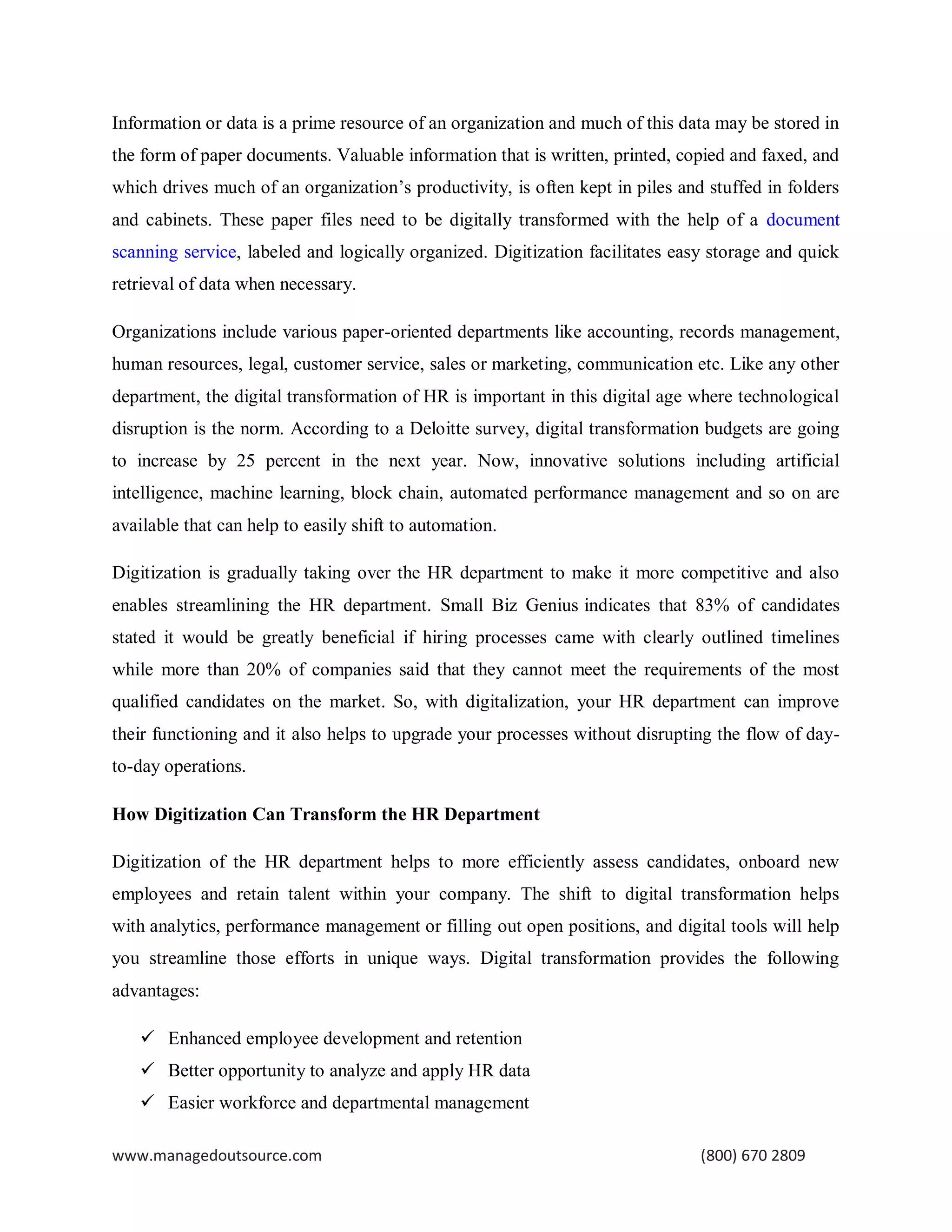 How to digitize human resource department and improve efficiency | PDF