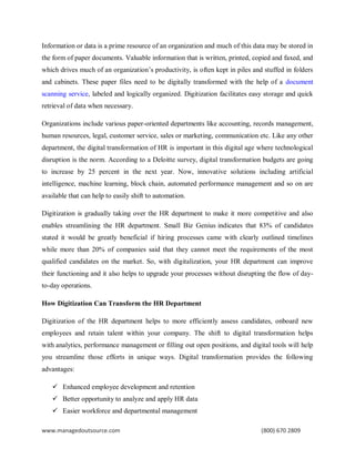 How to digitize human resource department and improve efficiency | PDF