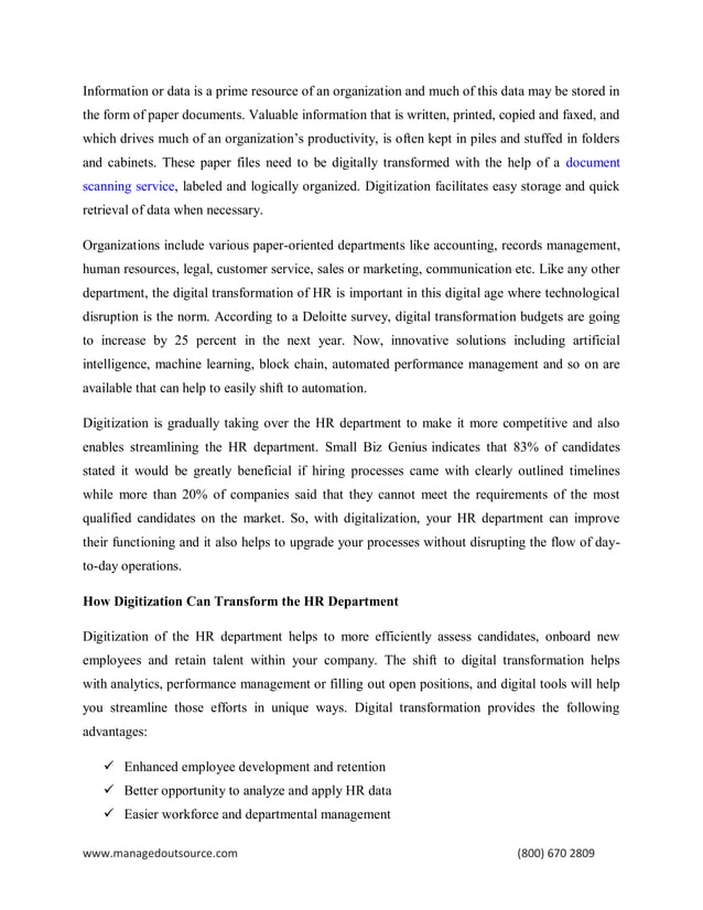 How to digitize human resource department and improve efficiency | PDF