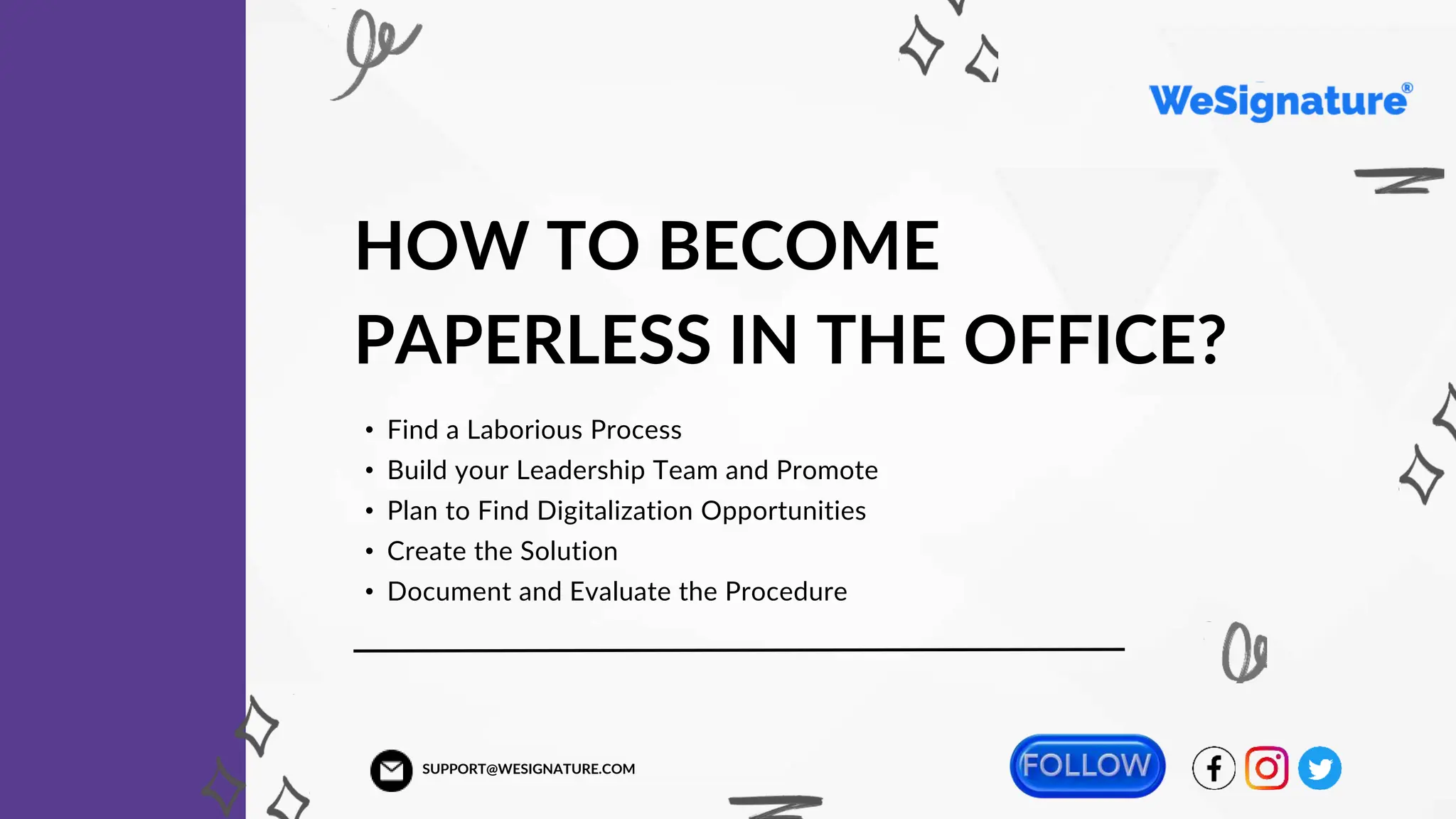 a simple guide to creating a paperless office - wesignature.com