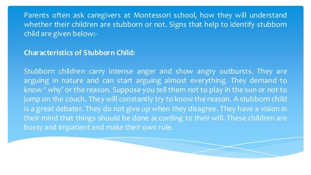 How to discipline a stubborn child | PPTX