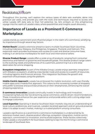 How to Discover Lazada API Data Sets - A Complete Guide.pdf | Marketing and Advertising | Business