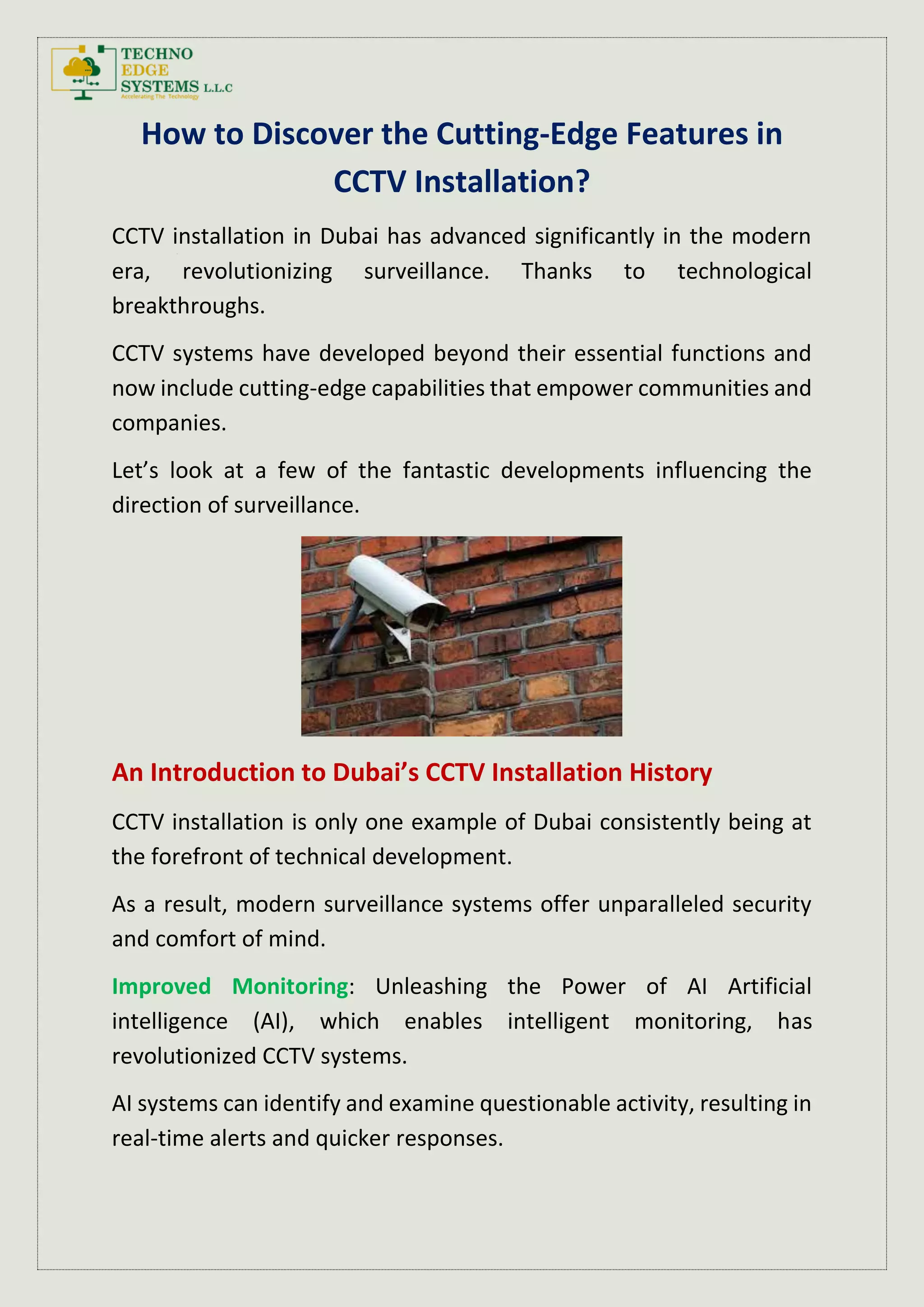 How to Discover the Cutting-Edge Features in CCTV Installation.pdf ...