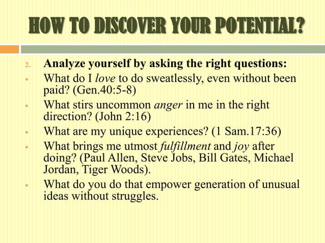 How to discover your potential | PPTX