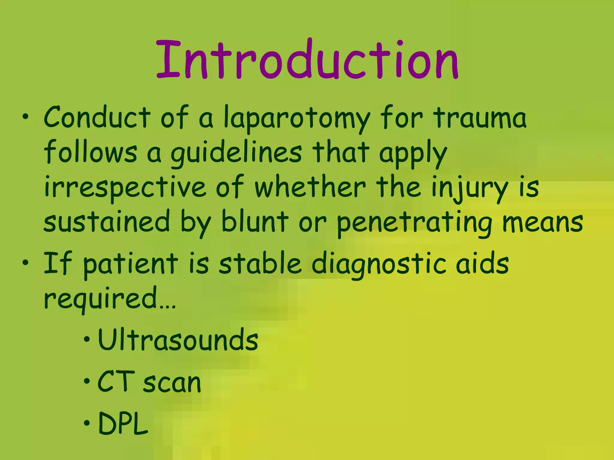 How to do - Abdominal Trauma | PPT