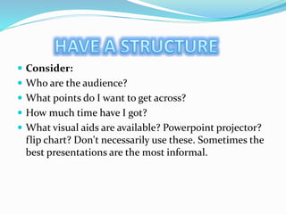 How to do a good presentation in public | PPT