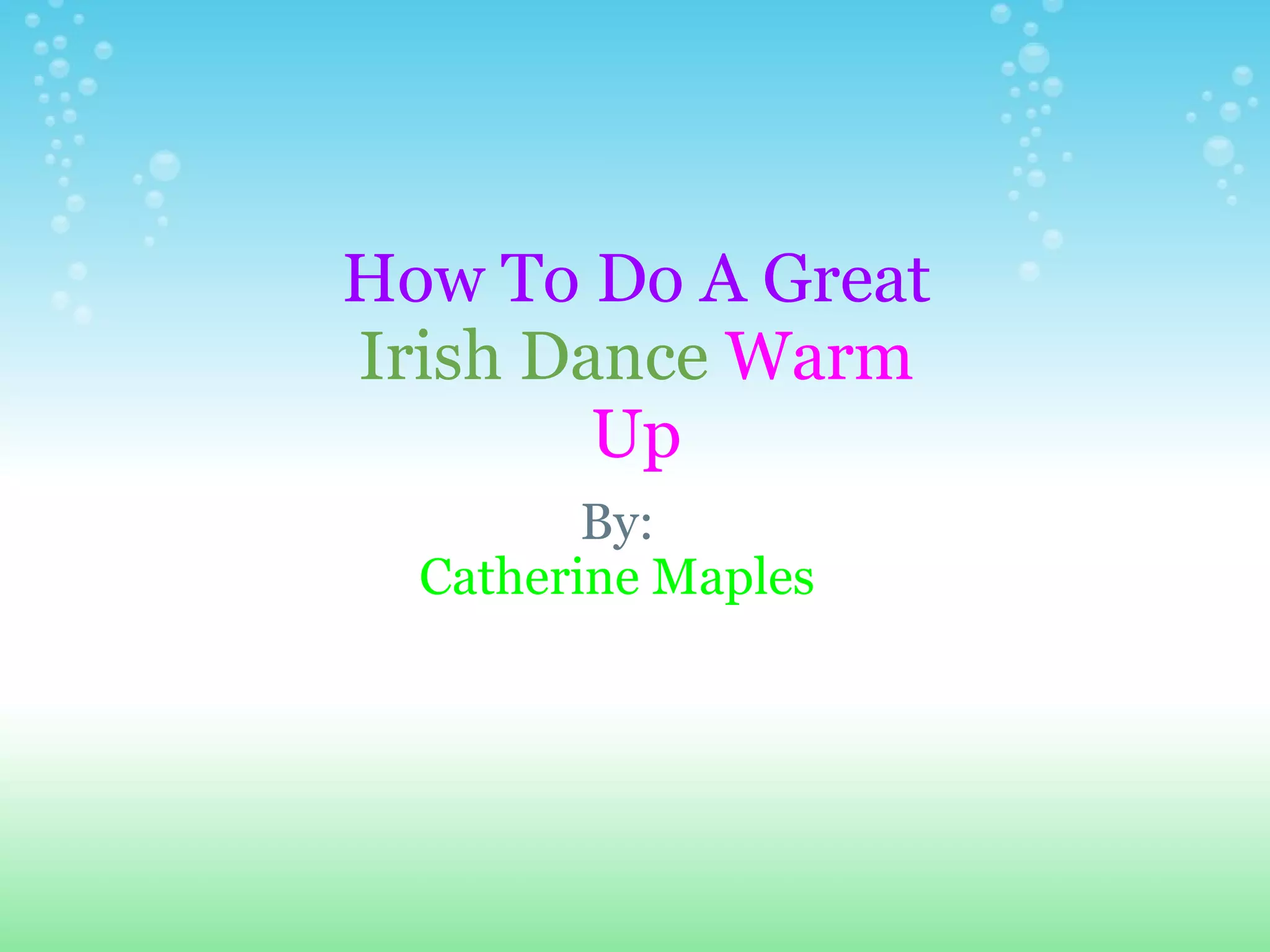 How To Do A great Warm Up | PPT