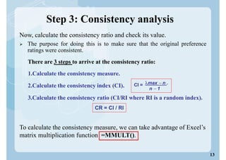 How to do ahp analysis in excel | PDF