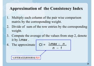 How to do ahp analysis in excel | PDF