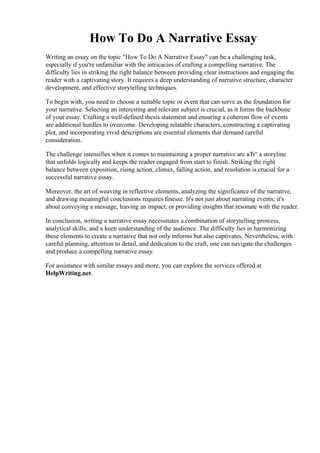 How To Do A Narrative Essay.pdf