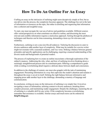 How To Do An Outline For An Essay. South College | PDF | Screenwriting ...