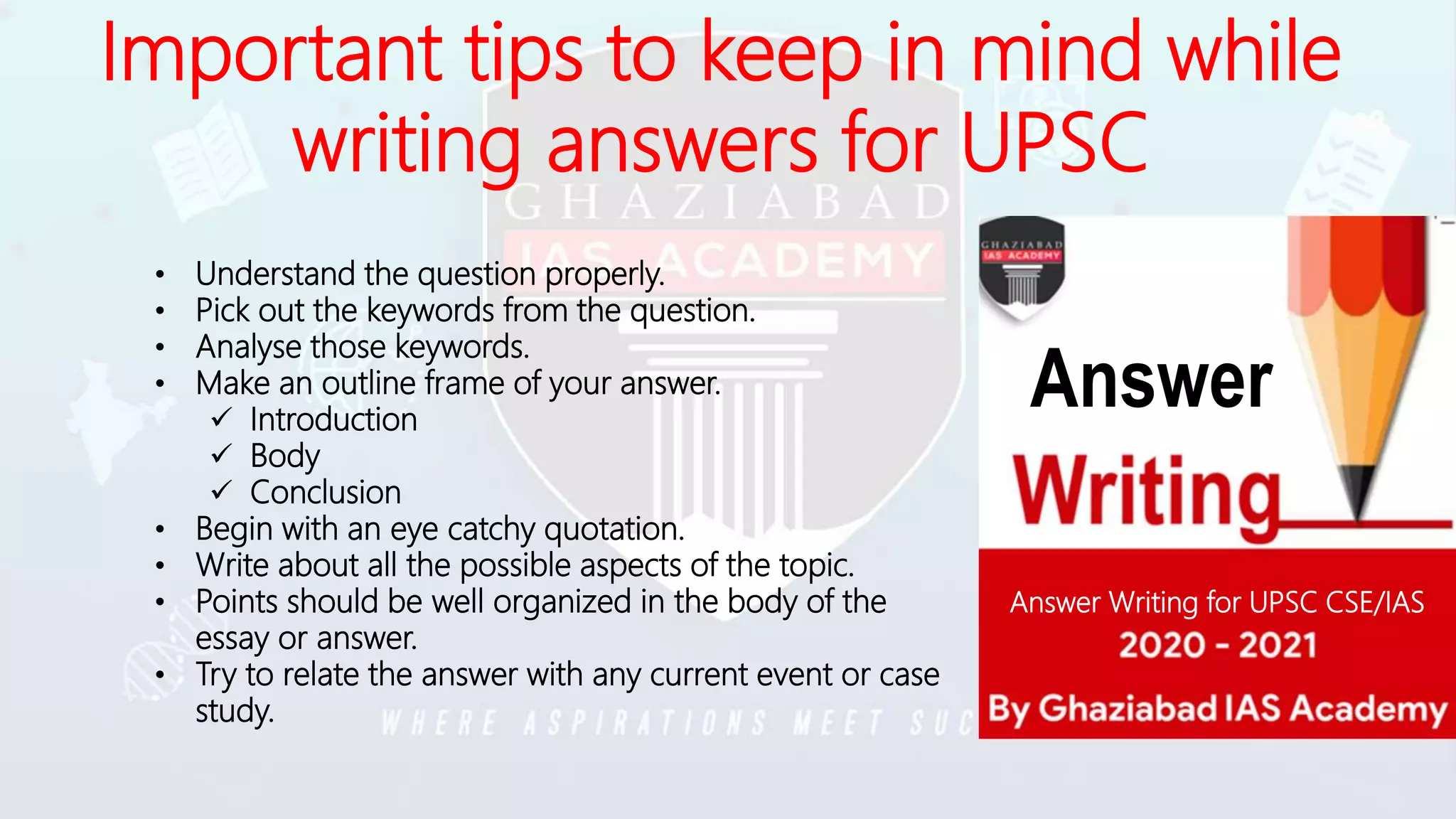 UPSC IAS answer writing practice for beginners | Get best UPSC Coaching ...
