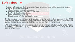 UPSC IAS answer writing practice for beginners | Get best UPSC Coaching ...