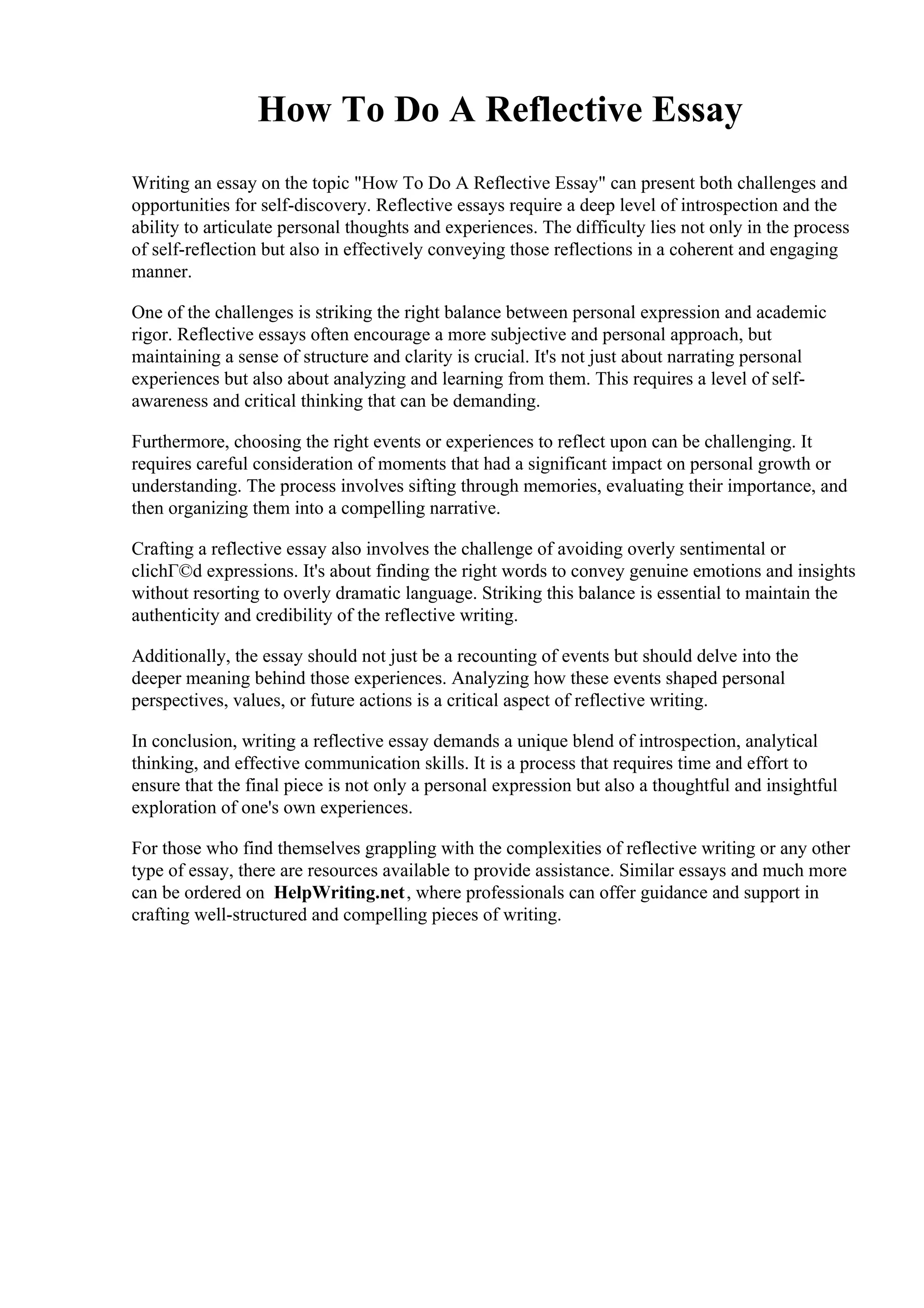 How To Do A Reflective Essay.pdf