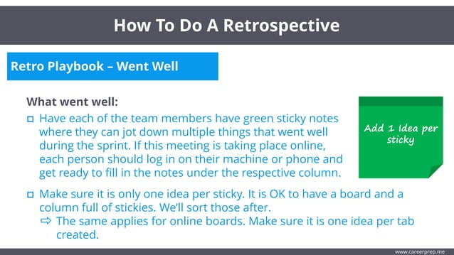 How To Do A Retrospective + (Step-by-Step Playbook and Example) | PDF