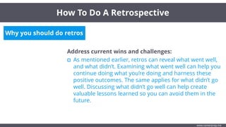 How To Do A Retrospective + (Step-by-Step Playbook and Example) | PDF