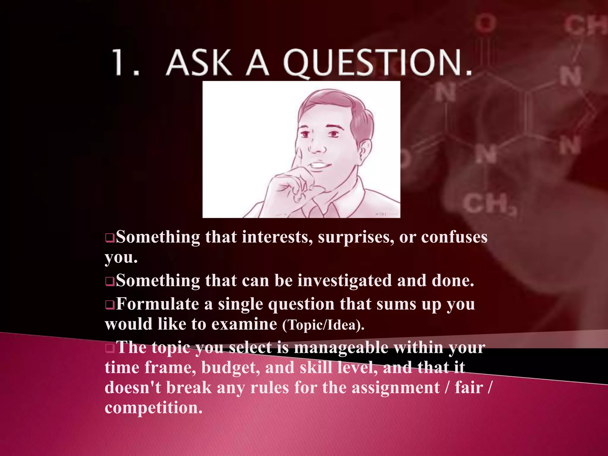 How to do a science investigatory project | PPT