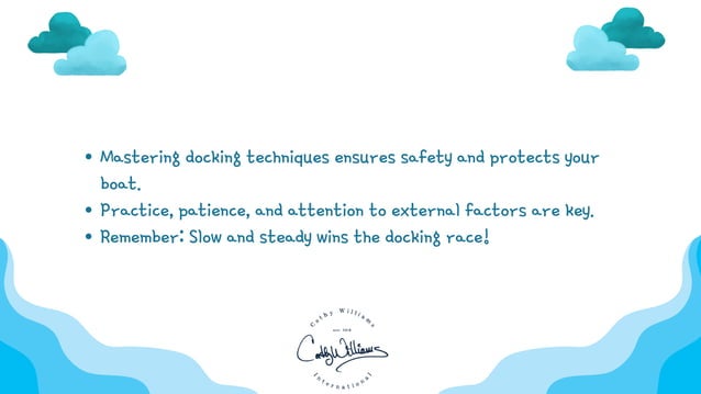 How to Dock a Boat - Capt. Cathy Williams | PPT