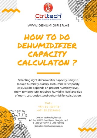 How to do dehumidifier capacity calculation? | PDF