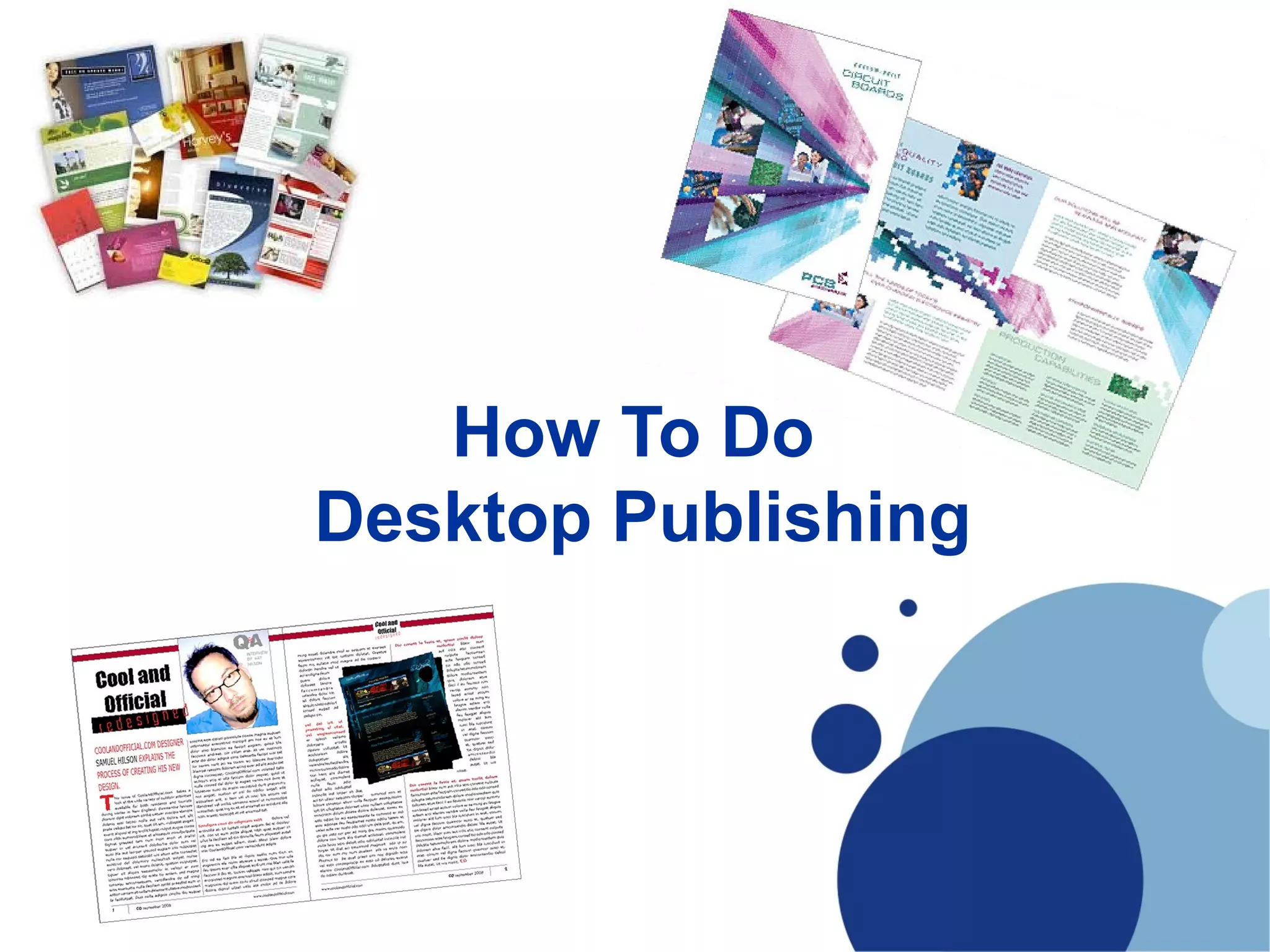 How To Do Desktop Publishing | PPT