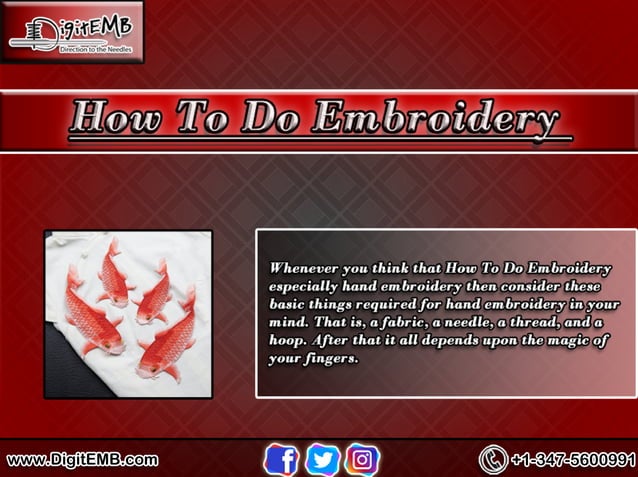 How to do embroidery | PDF