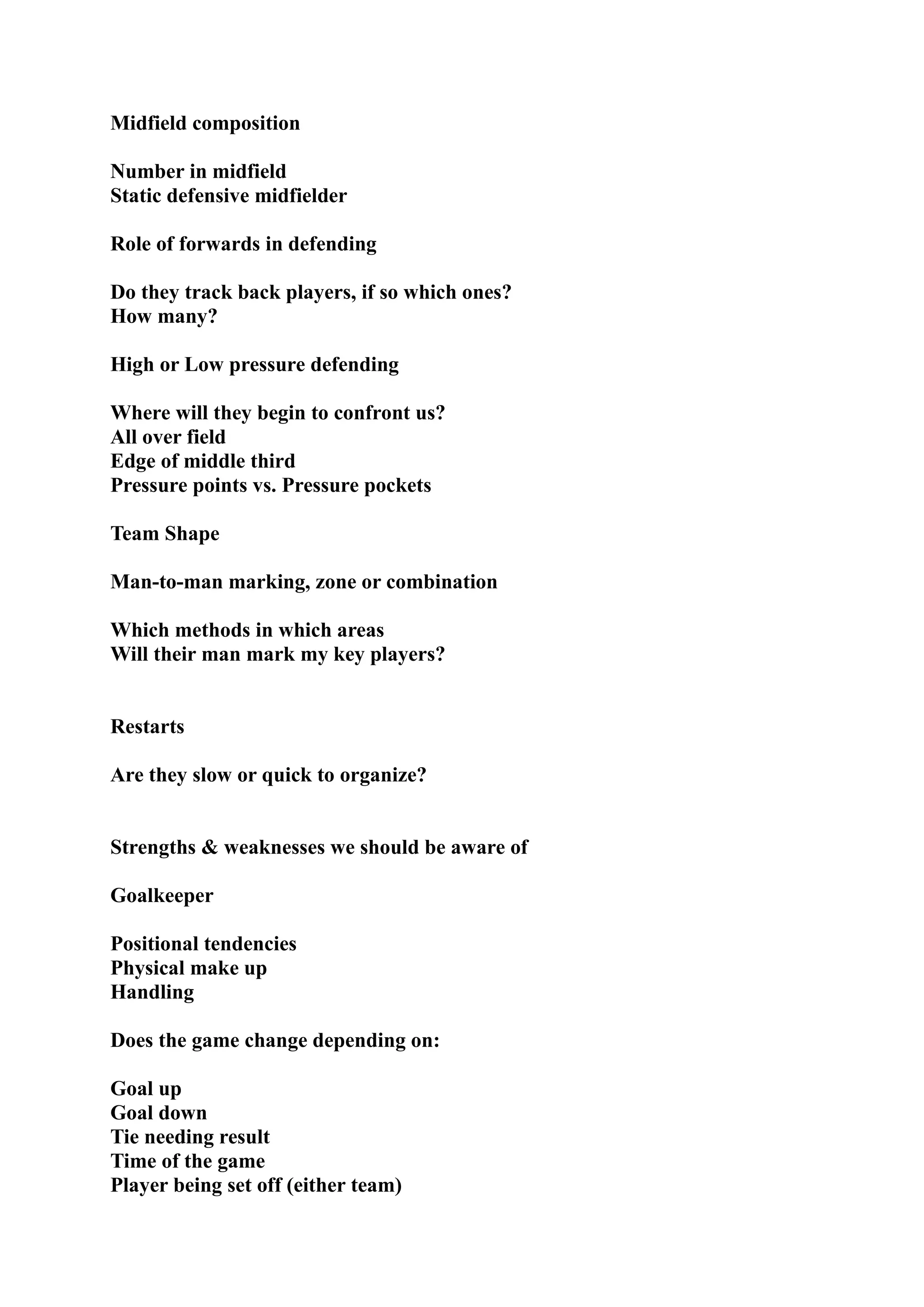How to do football match analysis | DOC