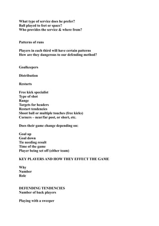 How to do football match analysis | DOC