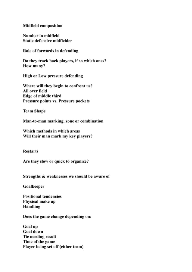 How to do football match analysis