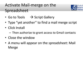 How to Do Gmail Merge | PDF | Email | Internet