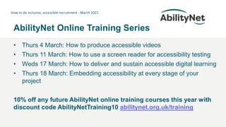 How to do inclusive, accessible recruitment | PPTX